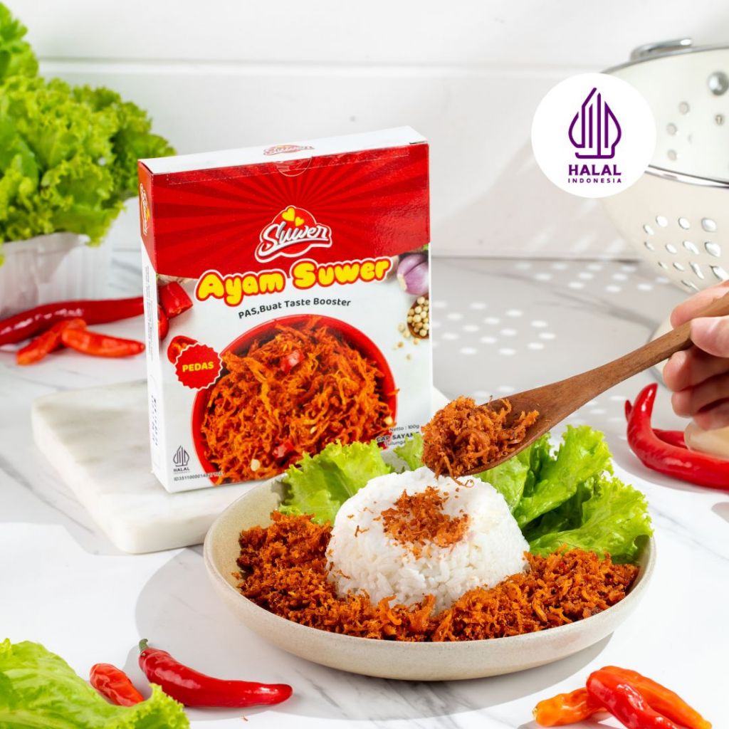 Jual AYAM SUWER PEDAS - Lauk Instan Sehat Bebas MSG - Bekal Umroh ...
