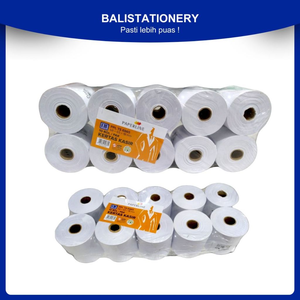 Jual Telstruk Telestruk Kertas Kasir Struk Paperline 1 ply 68 x 65 x 18 ...