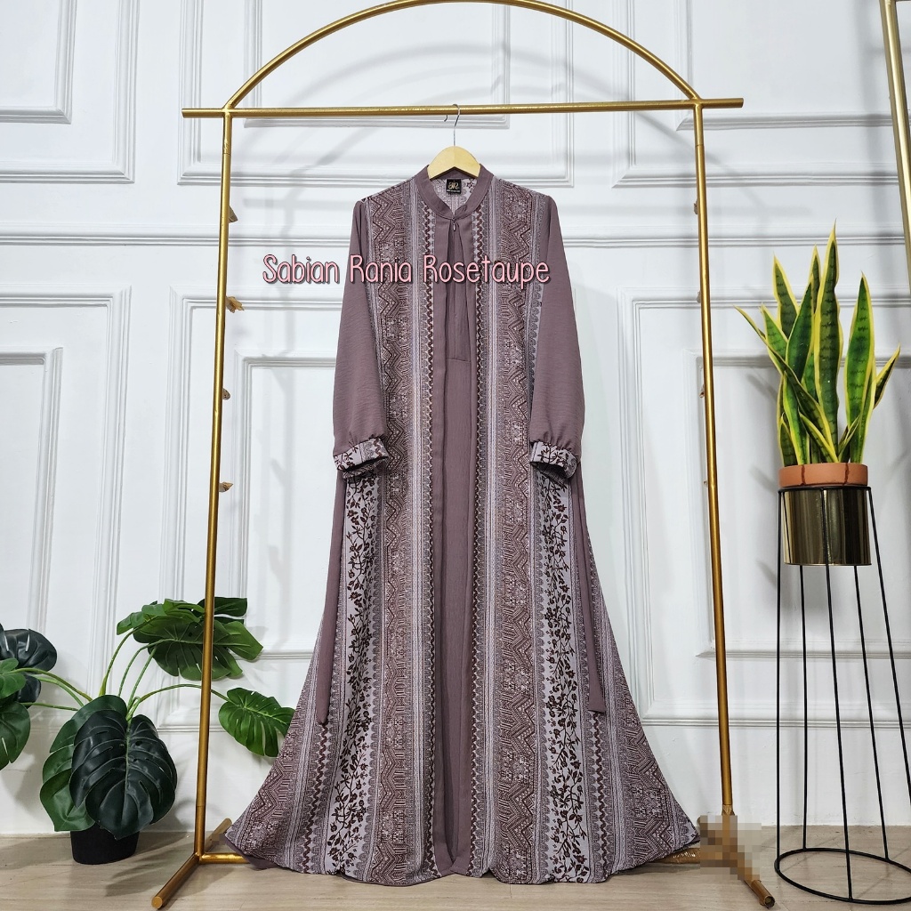Jual Gamis Crinkle Airflow Kombinasi Motif Terbaru Dress Muslim Wanita ...