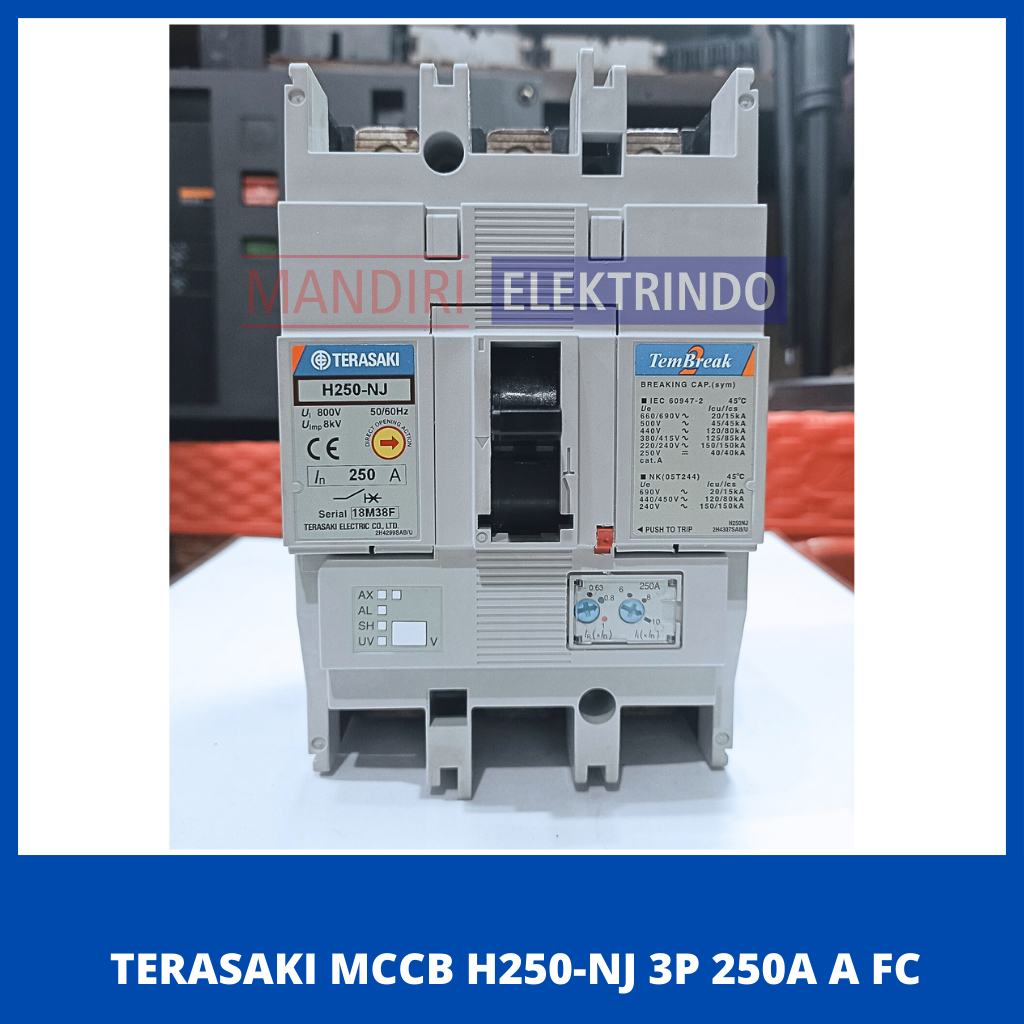 Jual TERASAKI MCCB H250-NJ 250A FC 3P | Shopee Indonesia