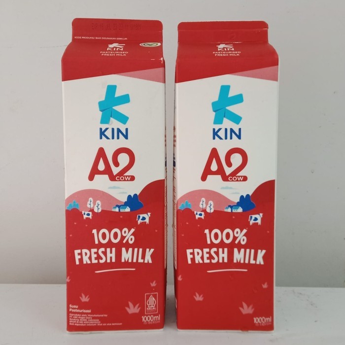 Jual SUSU KIN FRESH MILK PASTEURISED FULL CREAM 1 LITER / 1000 ML | Shopee Indonesia