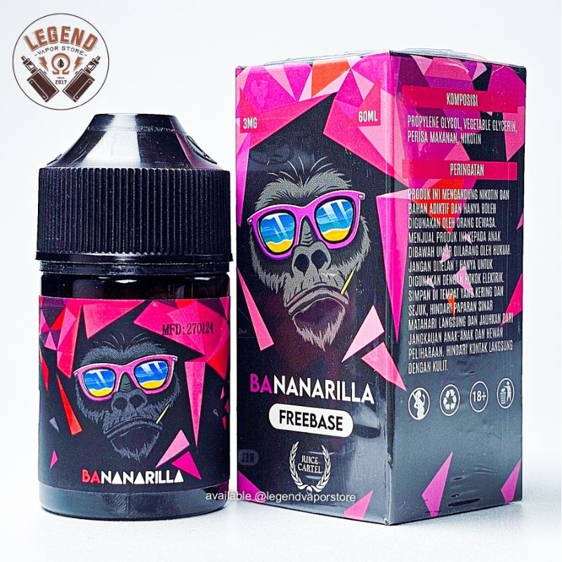 Jual FREEBASE - LIQUID BANANARILLA 60ML By JUICE CARTEL AUTHENTIC ...