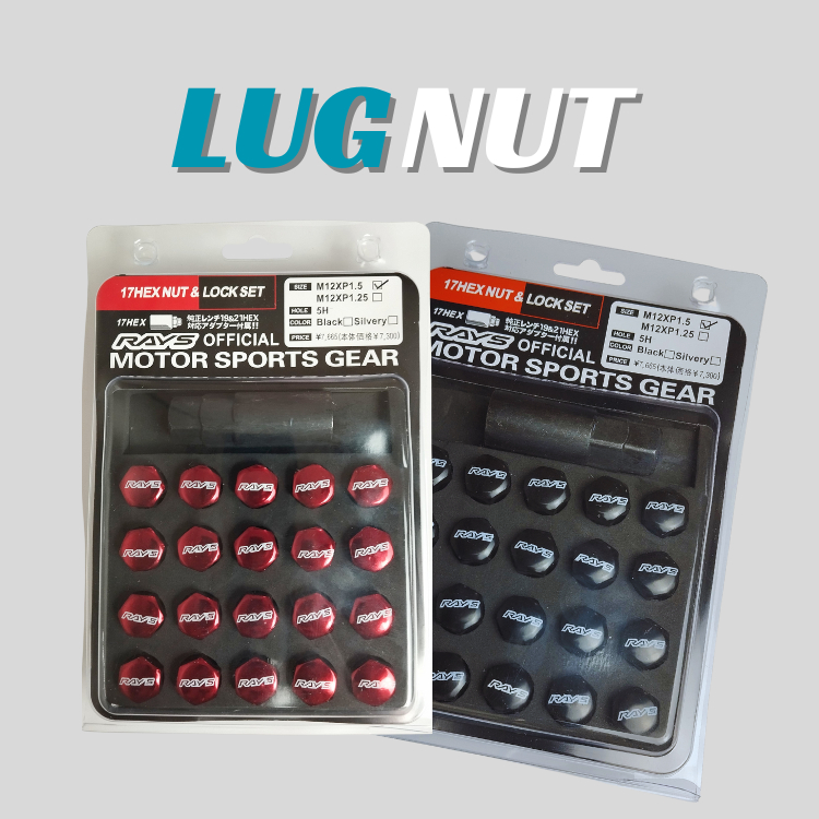 Jual MUR BAUT RODA MOBIL RAYS HEXNUT/LUGNUT M 12 X P 1.5 DAN M 12 X P 1 ...