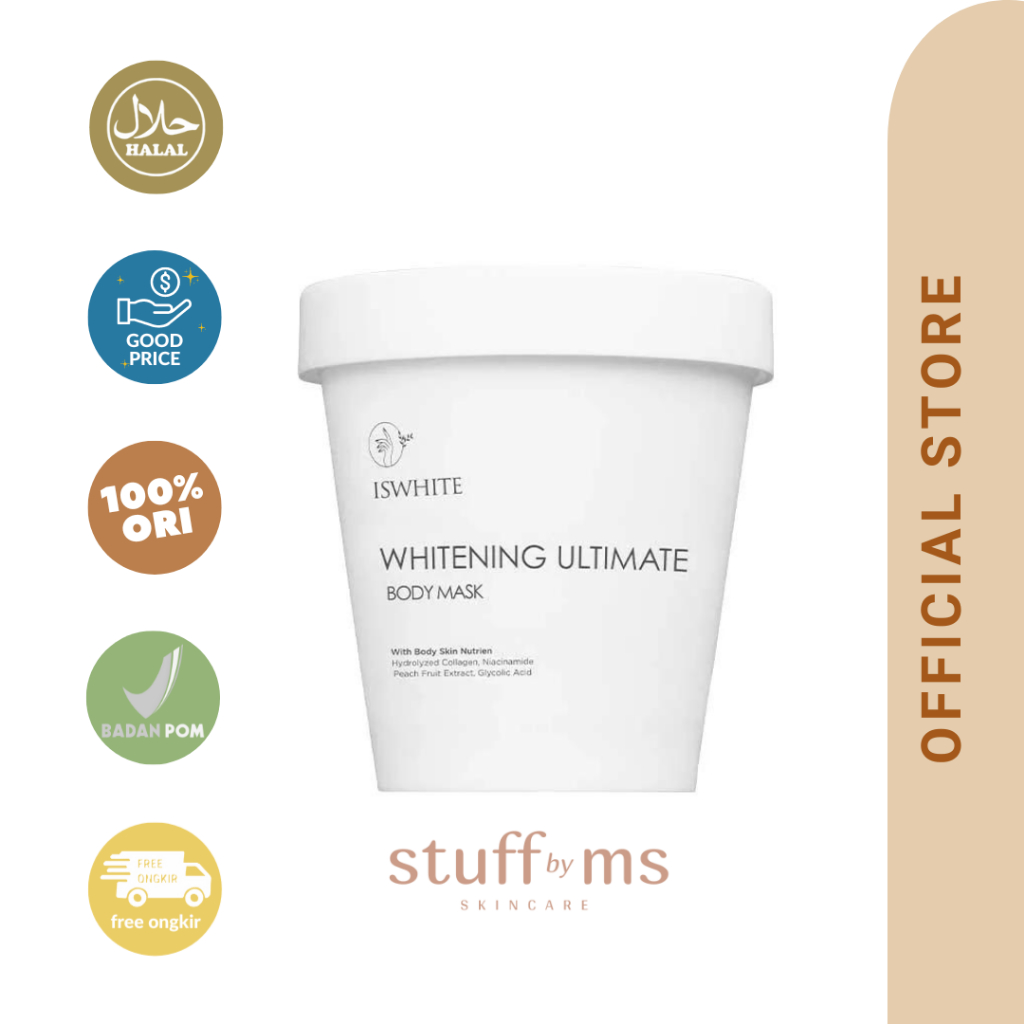 Jual Iswhite Body Mask Whitening Ultimate - 70g | Shopee Indonesia
