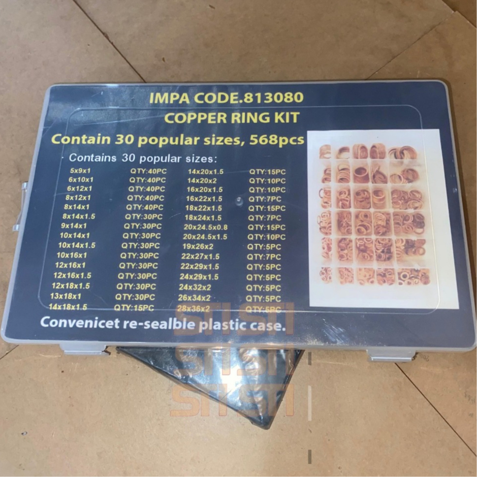 Jual Copper Washer Set / Cooper Ring Kit /Ring Tembaga 30 SIZES and 568 ...