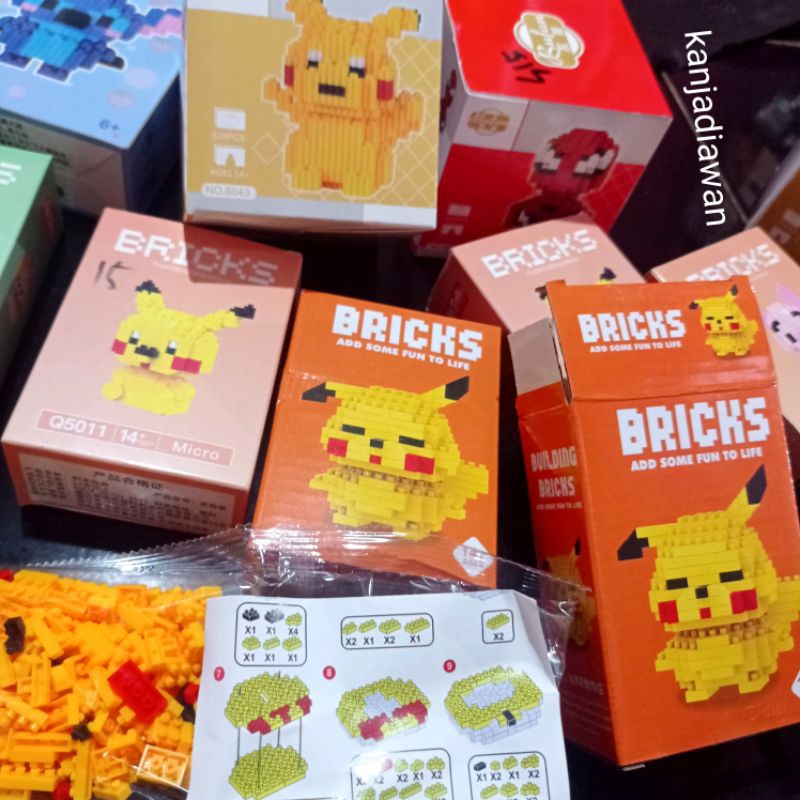 Jual Bricks Pikachu Nano Puzzle Building BLOCKS Pokemon | Shopee Indonesia