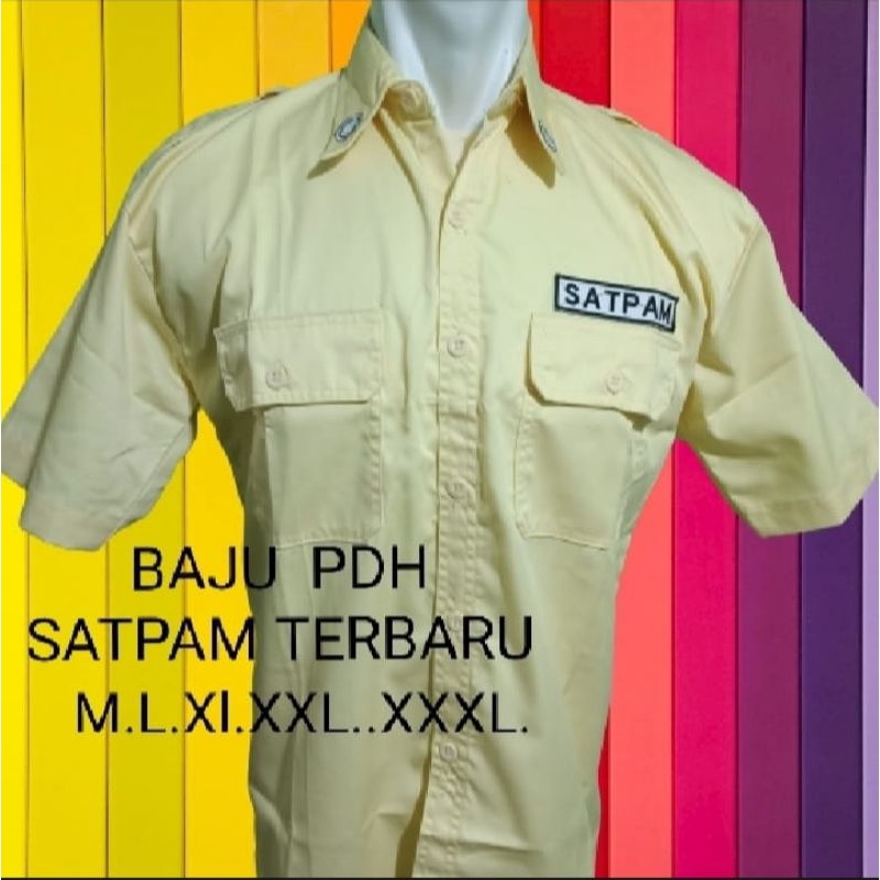 Jual SERAGAM SATPAM KUNING TERBARU LENGAN PENDEK TERMURAH(TANPA ATRIBUT ...