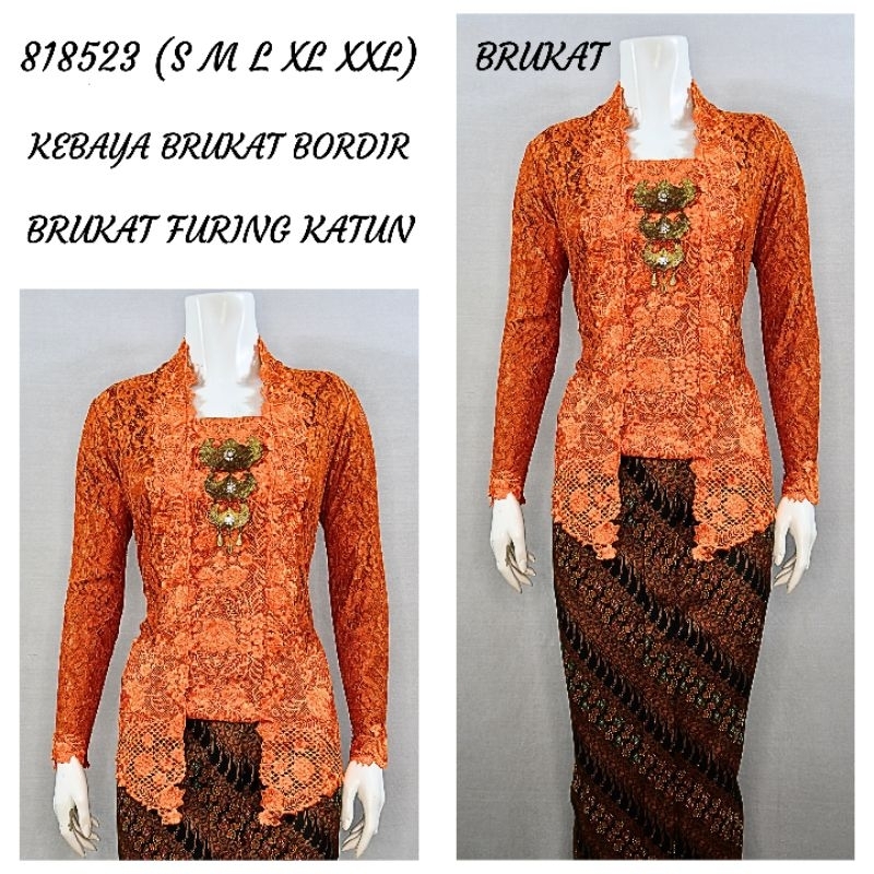 Jual Indah ABAYA KEBAYA BRUKAT BORDIR KUTUBARU MODERN LENGAN PANJANG ...