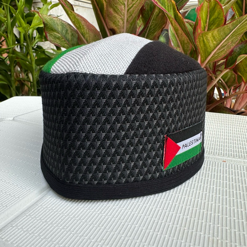 Jual Peci Songkok Kopiah Tebaru Assagofah Spons Warna HITAM PALESTINA ...
