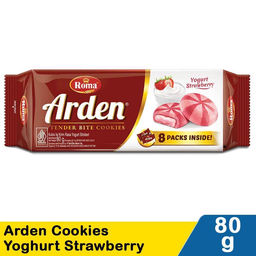 Jual Roma Arden Tender Bite Cookies Yoghurt Strawberry 80gram | Shopee ...
