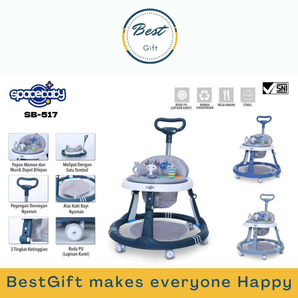 Jual SPACEBABY BABY WALKER SB-517 (COW STIR)//SB-503//SB-506//SB-507 ...