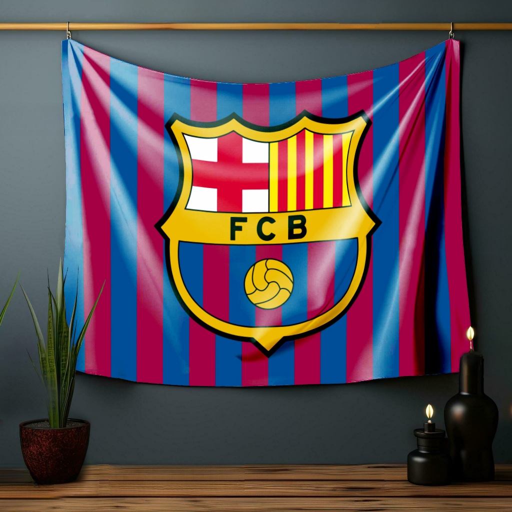 Jual Bendera Barcelona FC Poster Kain Wall Decor Pajangan dinding ...
