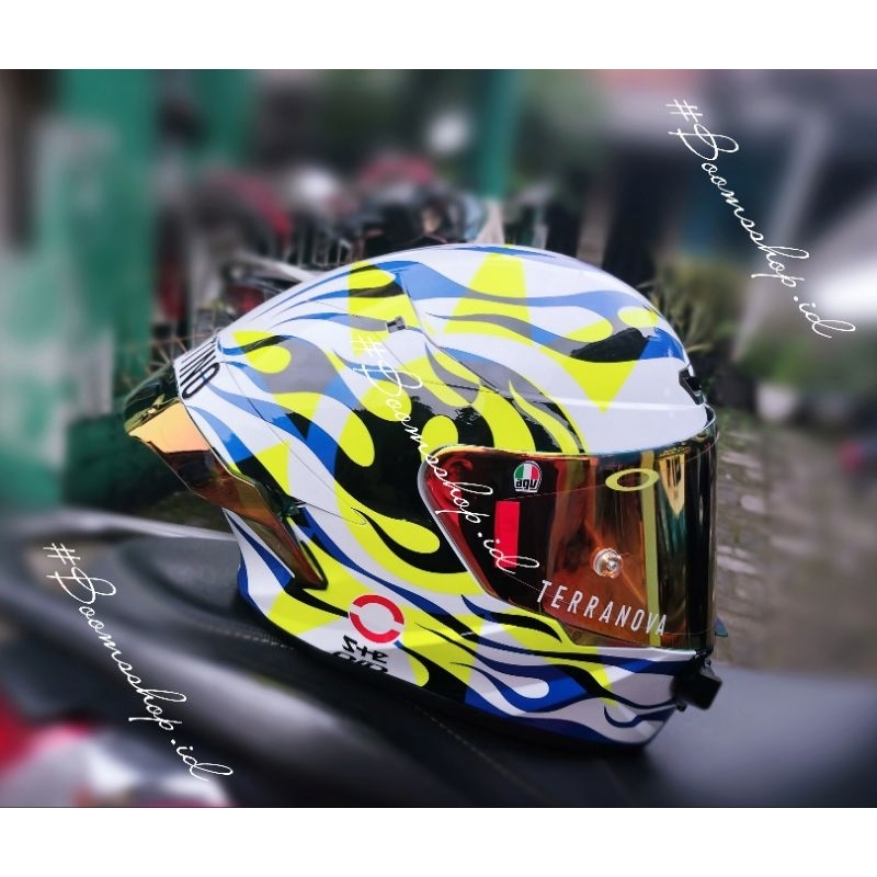 Jual helm kyt tt course repaint livery vr wintertest | Shopee Indonesia