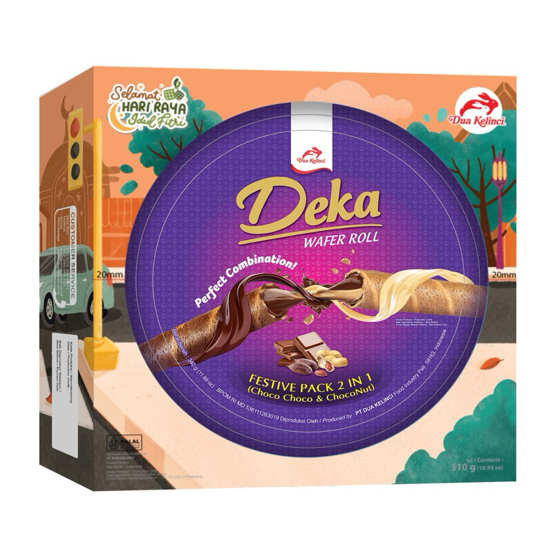 Jual DEKA Wafer Roll - Festive Pack 2 in 1 310gr | Shopee Indonesia