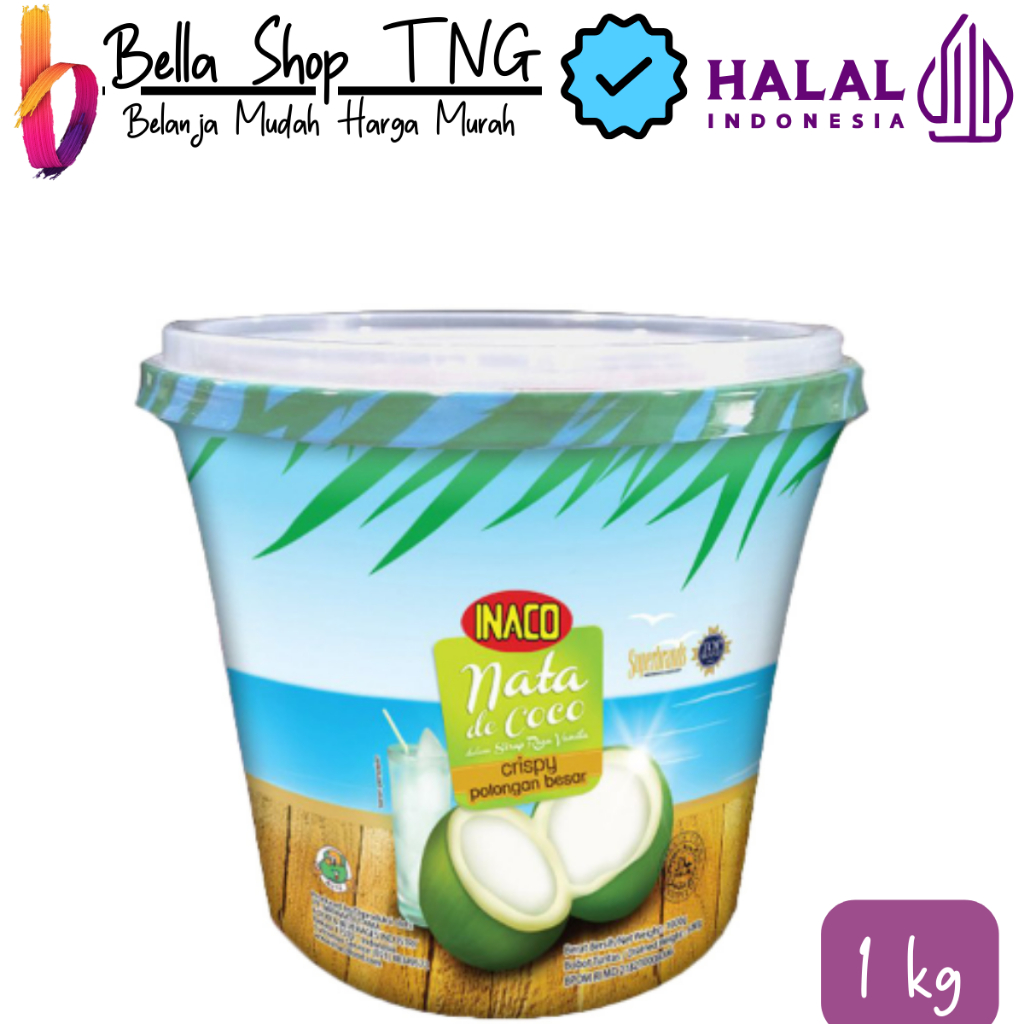 Jual INACO Nata De Coco Crispy Bucket 1 kg | Shopee Indonesia