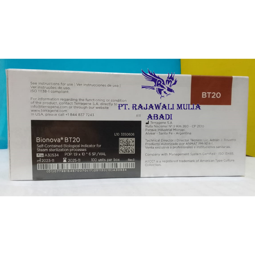 Jual Biological Indicator 100 vials TERRAGENE BIONOVA BT20 bukan 3M, KIMS | Shopee Indonesia
