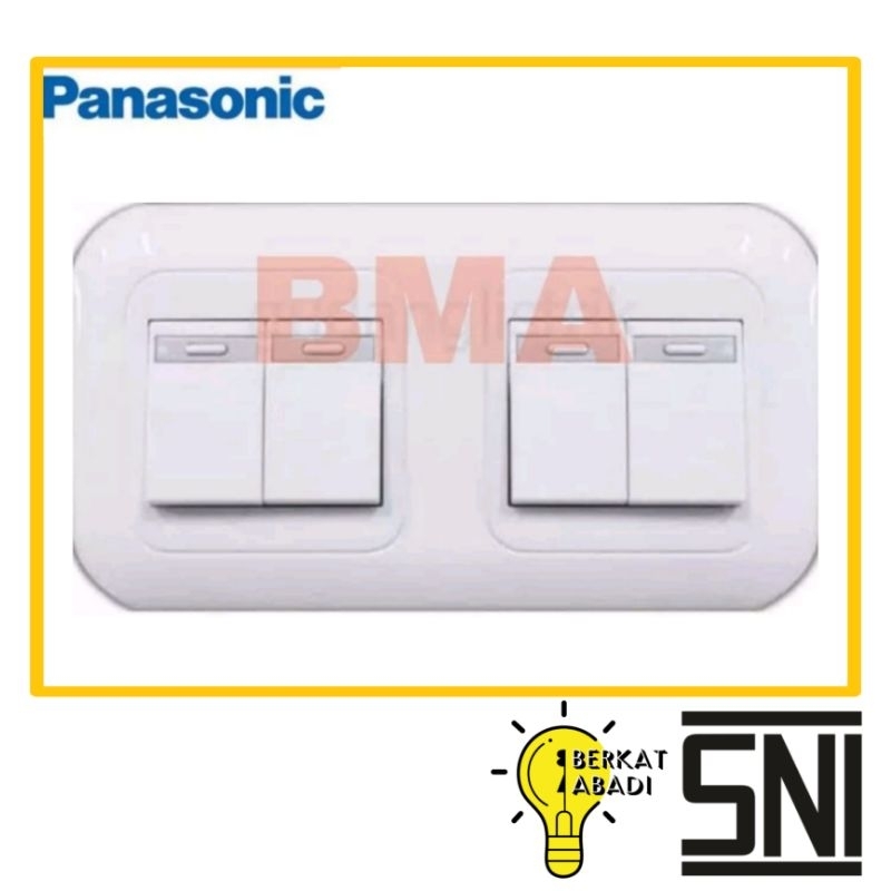 Jual Panasonic Saklar Seri Double 2 Gang | Shopee Indonesia