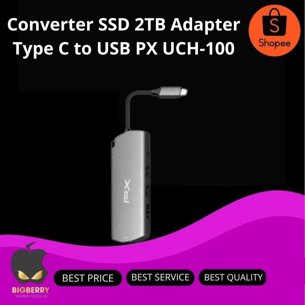 Jual Converter SSD 2TB Adapter Type C to USB HDMI LAN 6 in 1 PX UCH-100 ...