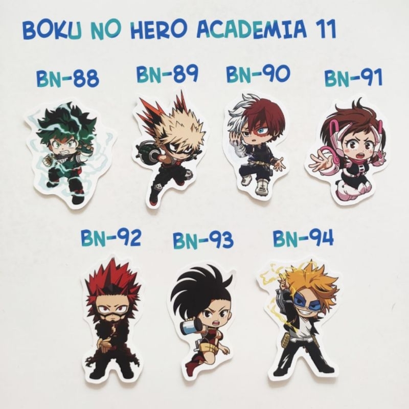 Jual Sticker Anime Boku no Hero Academia 11 My Hero Academia ...