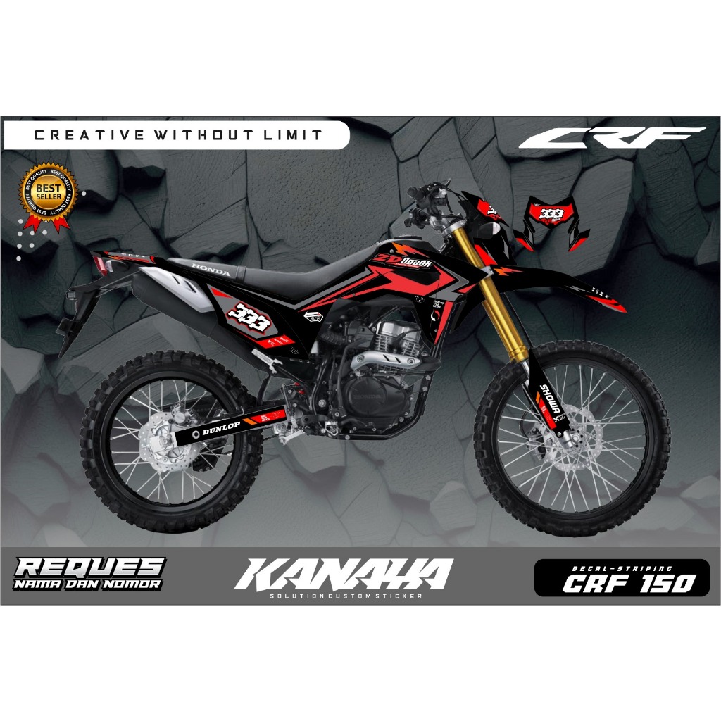 Jual DECAL CRF 150 / STICKER DECAL CRF 150 / DECAL CRF DESAIN TERBARU ...
