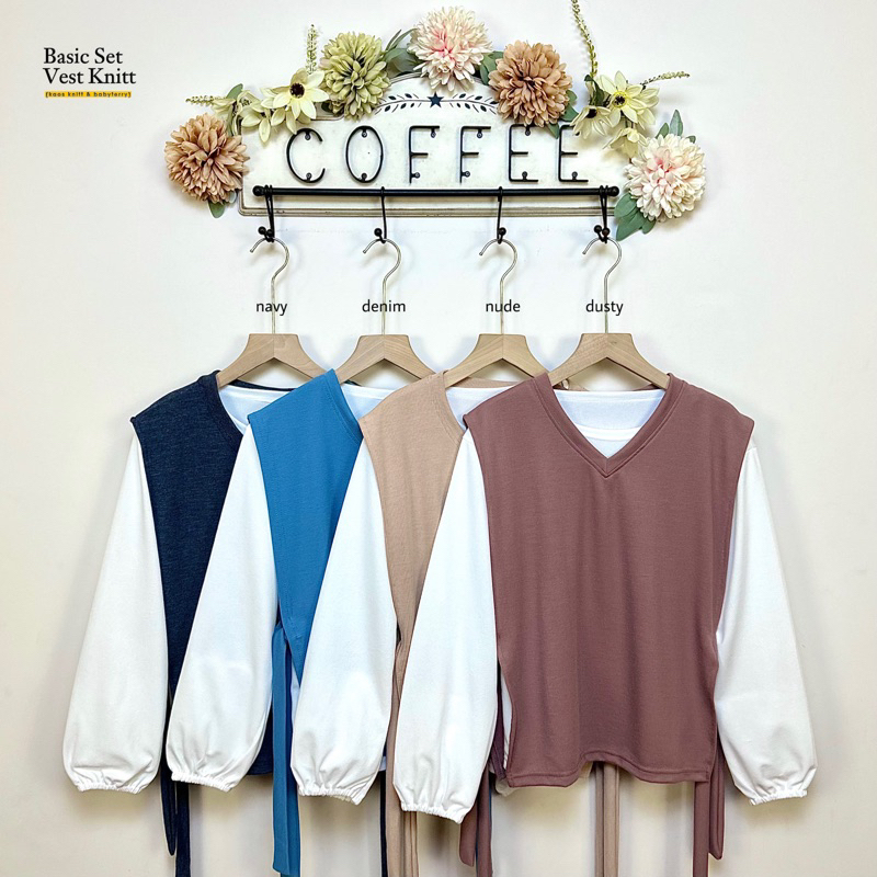 Jual Basic Set Vest Knitt | Shopee Indonesia