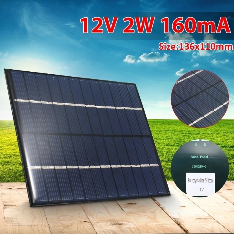 Jual Modul Solar Cell Panel Surya Mini 9V/12V 2W Solar Panel ...