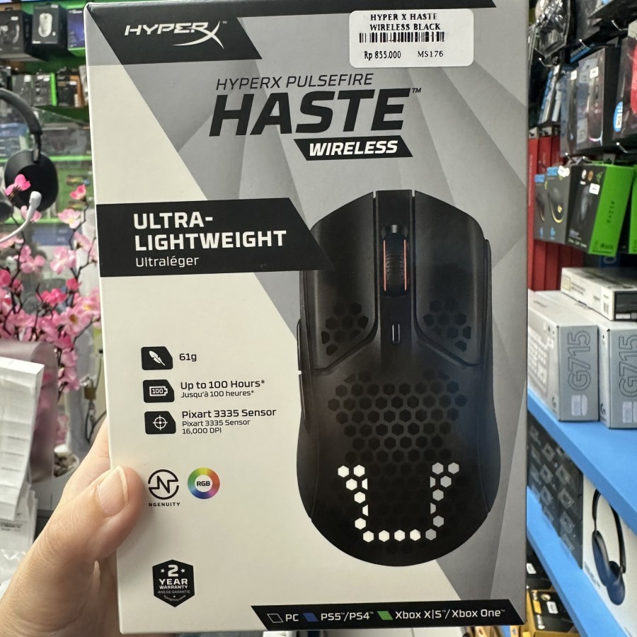 Jual HyperX Haste Wireless Mouse Gaming Lightweight RGB Macro 6 button ...