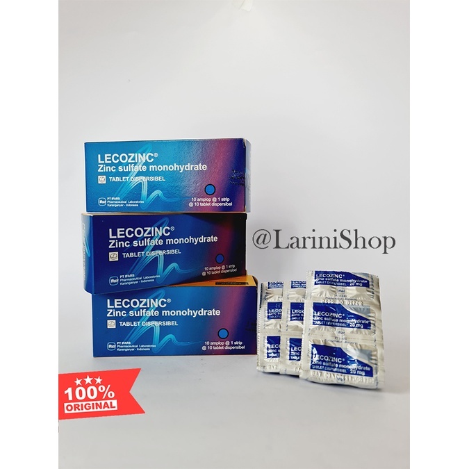 Jual TABLET LECOZINC (PER BOX) ZINC 20mg isi 100 | Shopee Indonesia