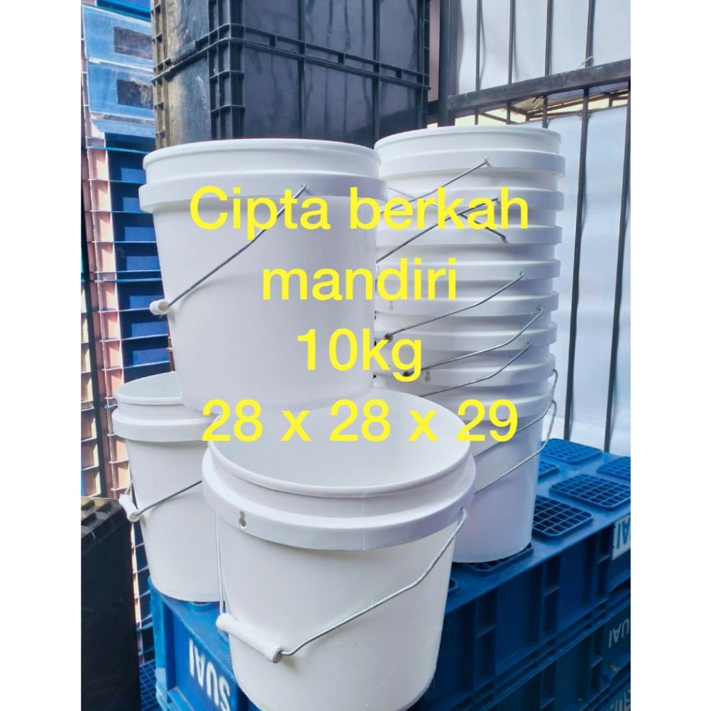 Jual Ember plastik putih 10kg ember ikan cupang ember hidroponik pot ...