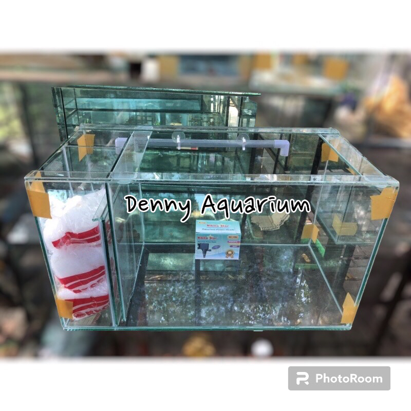 Jual AQUARIUM KACA UKURAN 60x30x35cm SET FILTRASI | Shopee Indonesia
