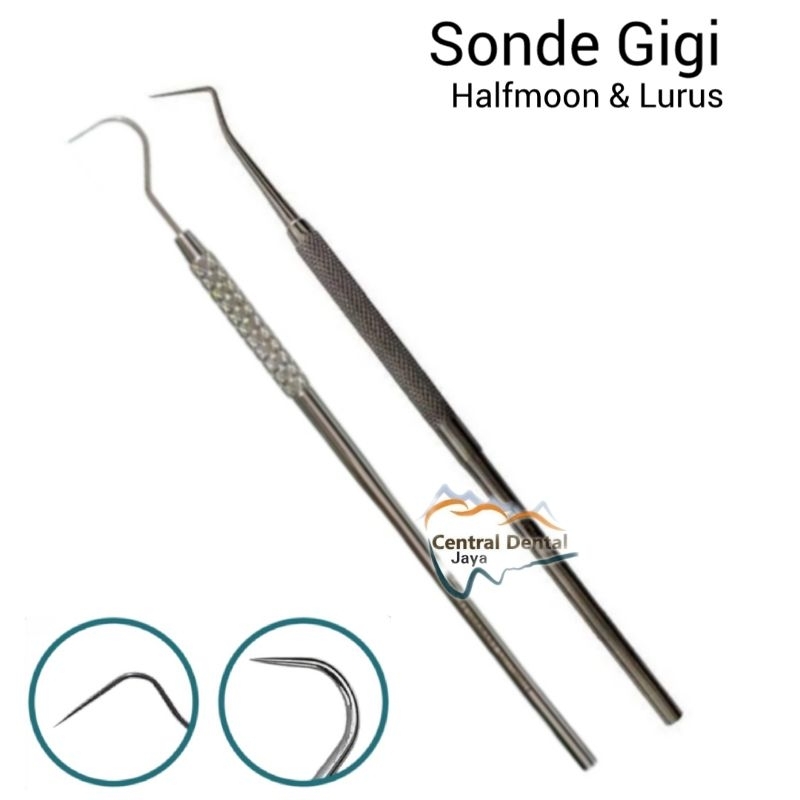 Jual Sonde Gigi Halfmoon dan Lurus Stainless Steel High Quality ...