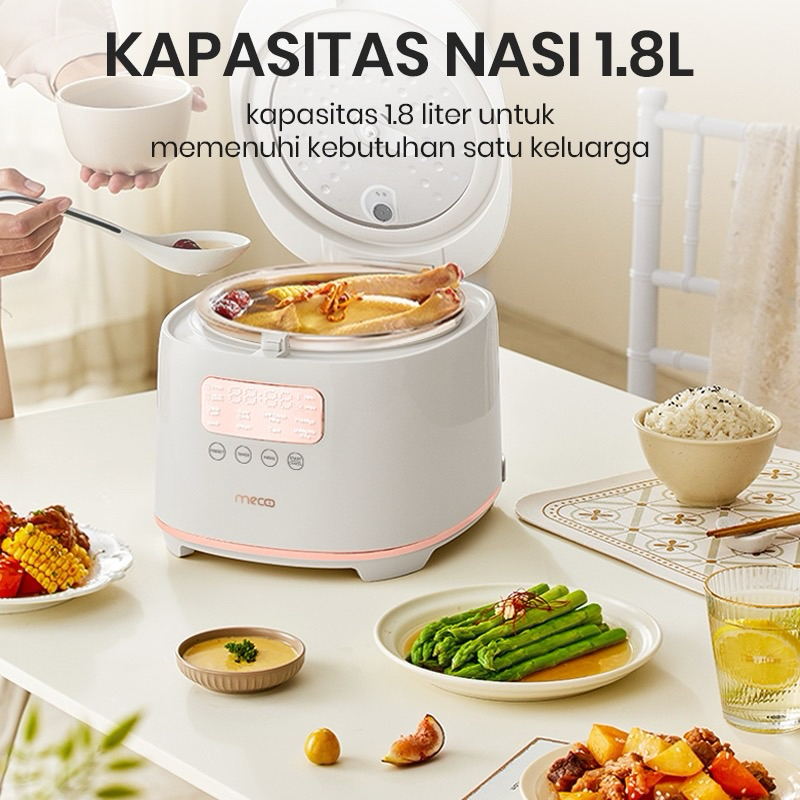 Jual Mecoo Most Aesthetic Rice Cooker UltraWarmth 48H 1.8L Low Carbo ...