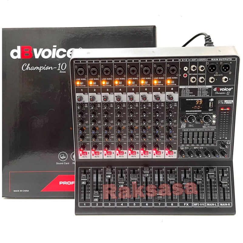 Jual mixer audio 10 channel dbvoice champion10 original mixer db voice ...