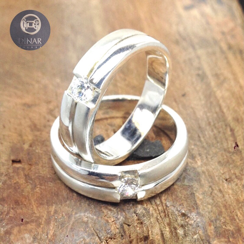 Jual Cincin Silver Perak Asli 925 Tunangan Lamaran Nikah Ukur Nama ...