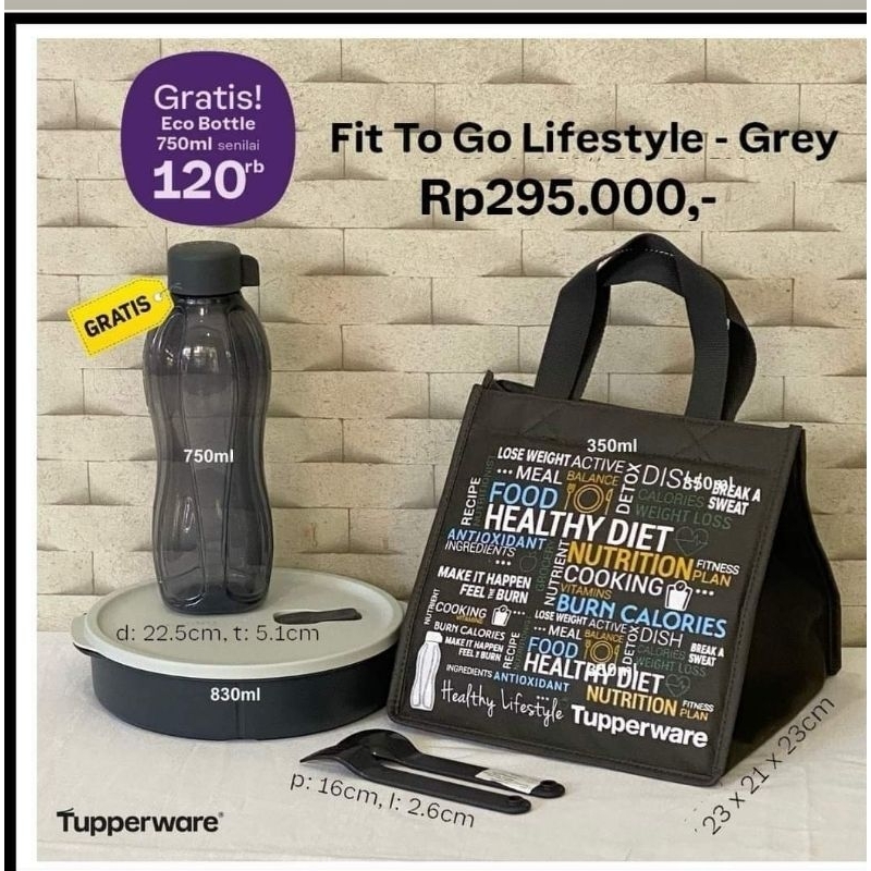 Jual FIT TO GO TUPPERWARE PROMO APRIL 2024 / PAKET BEKAL TUPPERWARE ...