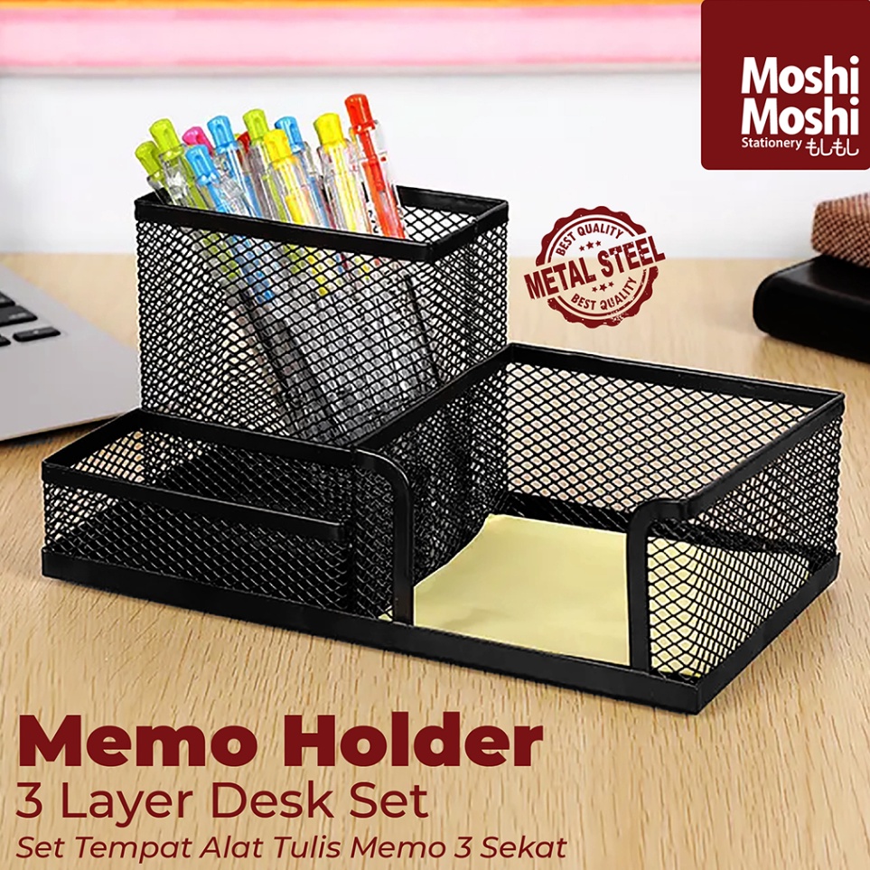 Jual Harga Spesial Memo Holder Desk Set Tempat Pena Tulis Meja Kantor ...
