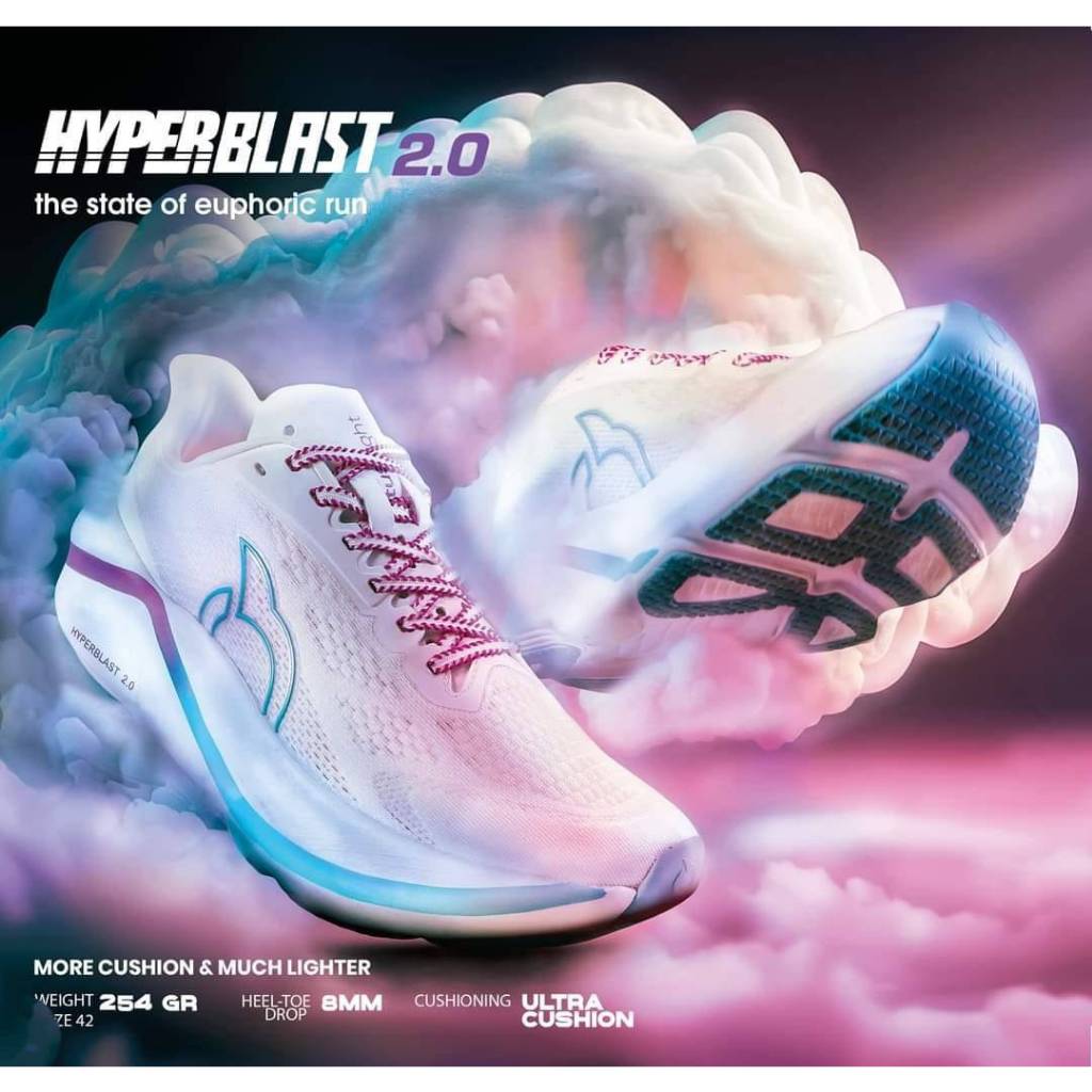 Jual Ortuseight hyperblast 2.0 white cyan sepatu running ortuseight ...