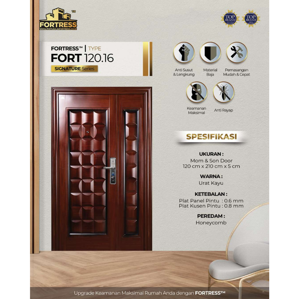 Jual FORTRESS Pintu Baja Tipe FORT 120.16 Pintu Besi/Pintu Panel ...