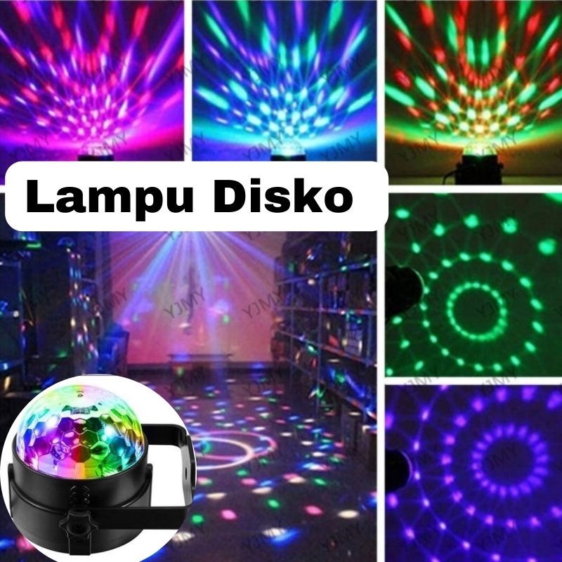 Jual Lampu Disko UV 6w Lampu Kamar RGB 240v Putar Sensor Music Bola ...