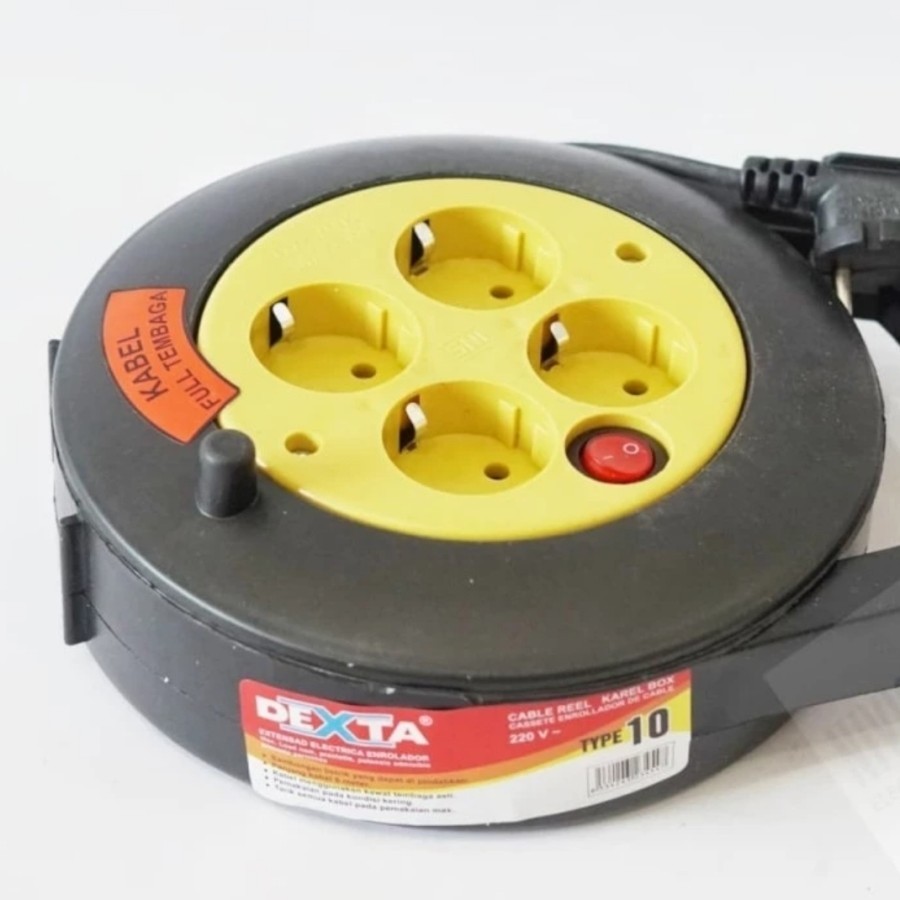 Jual Kabel Box Roll DEXTA 4 Lubang Arde DX-10/Kabel roll lubang 4 kabel ...
