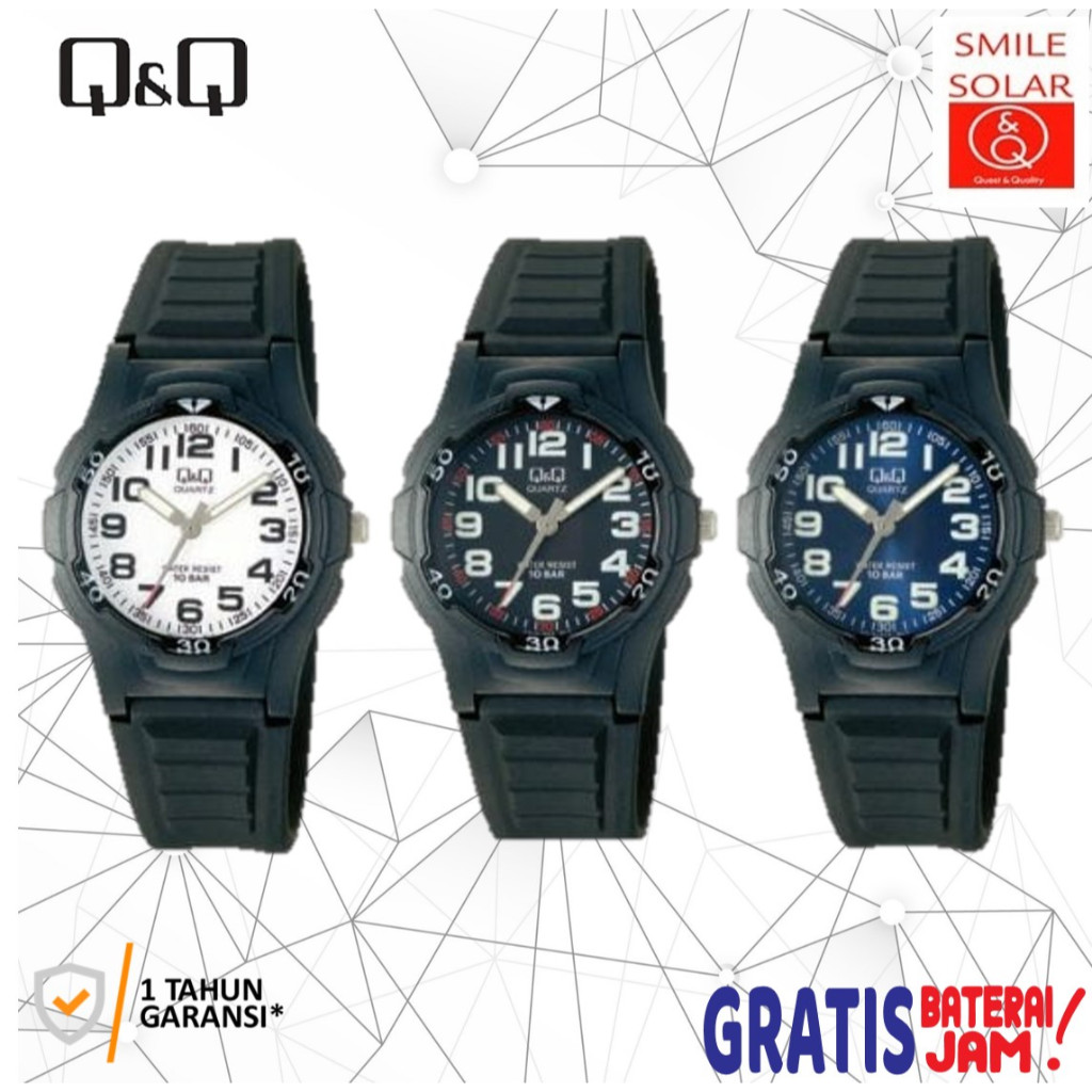 Jual Jam Tangan Pria Casual Sporty Rubber Analog Original Q&Q QNQ QQ ...