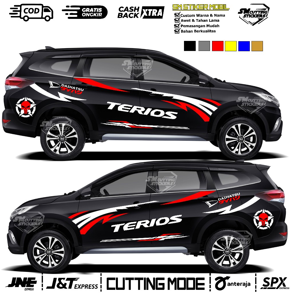 Jual Stiker mobil Terios sticker mobil sigra calya xenia ertiga avanza ...