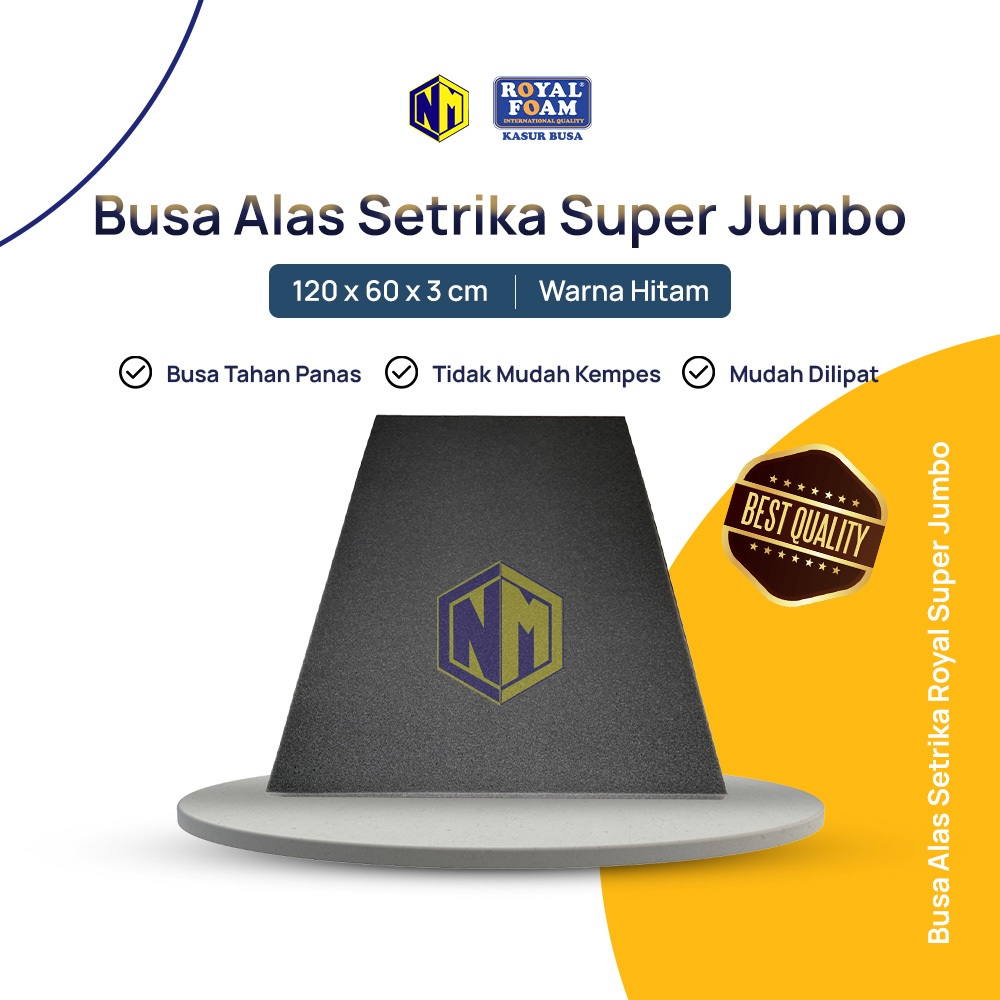 Jual Busa Alas Setrika Super Jumbo 120x60x3 cm / Busa Hitam Royal ...