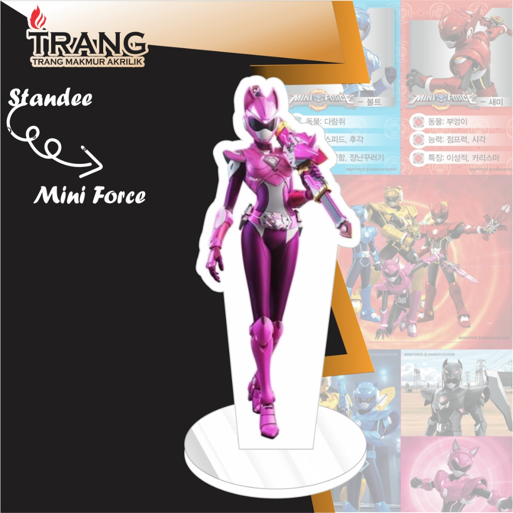 Jual Standee Figure Akrilik Mini Force / Standing Action figure Acrylic ...