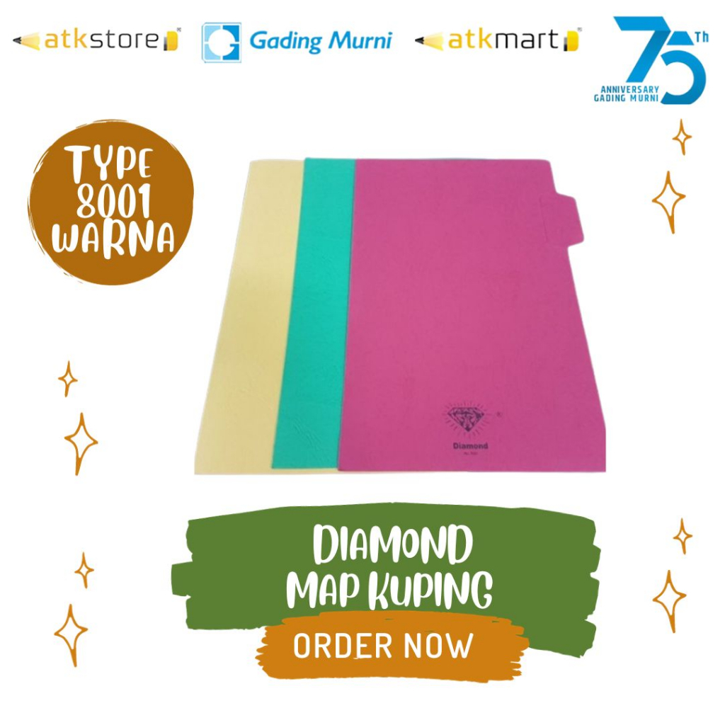Jual (5 PCS) DIAMOND MAP KUPING FOLIO 8001 - STOPMAP KERTAS | Shopee ...