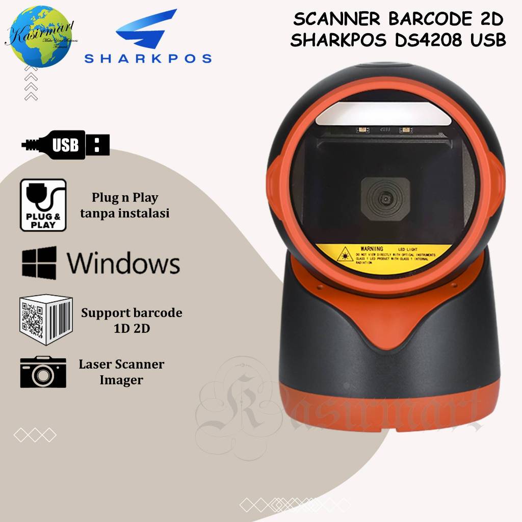 Jual Sharkpos DS4208 Omi Barcode Scanner 1D/2D EP5000D (QR CODE/PDF417 ...