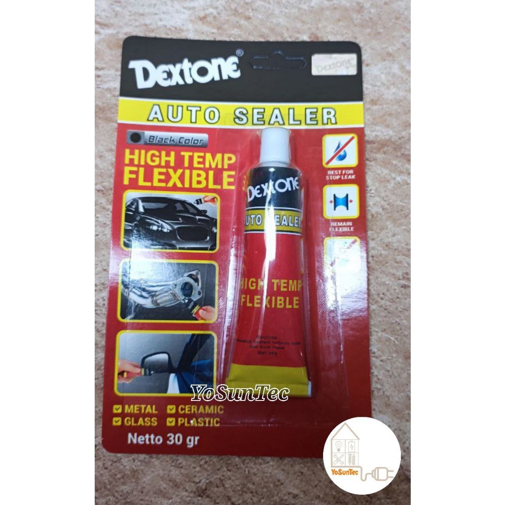 Jual LEM DEXTONE AUTO SEALER SILICONE SEALANT LEM KACA RUBBER HITAM 30 ...