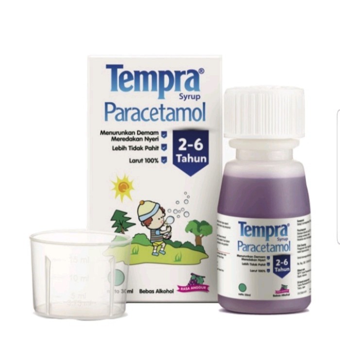 Jual TEMPRA SIRUP RASA ANGGUR PARACETAMOL ANAK 2-6 TAHUN PENURUN DEMAM ...