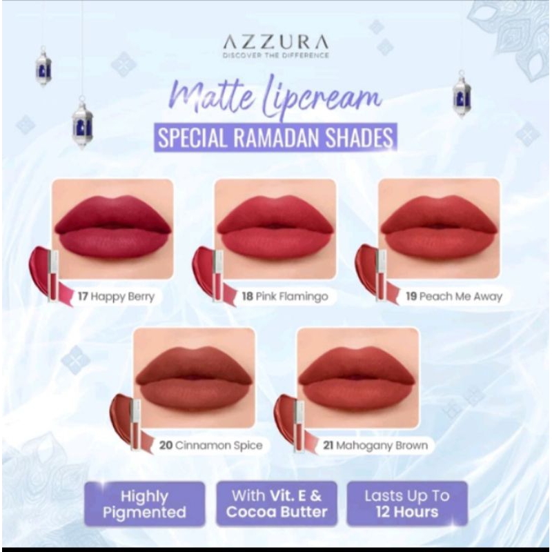 Jual Azzura Matte Lipcream Lipstik Matte 4g | Shopee Indonesia