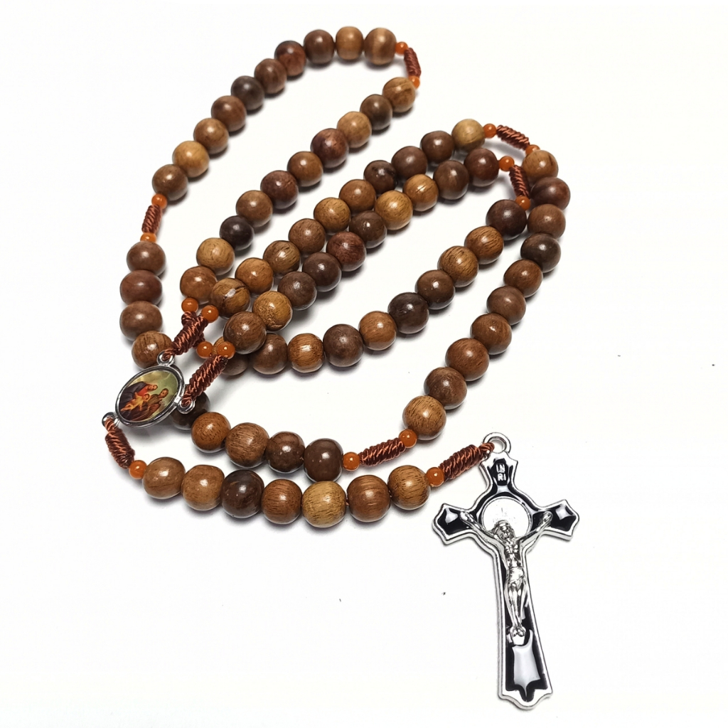 Jual Kalung Rosario Eksklusif 77 Bapa Kami Kayu GAHARU Original / Devosi Rosario 77 Bapa Kami ...